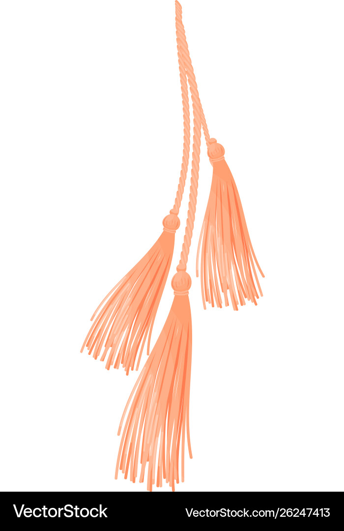 Three pink tassels on white Royalty Free Vector Image
