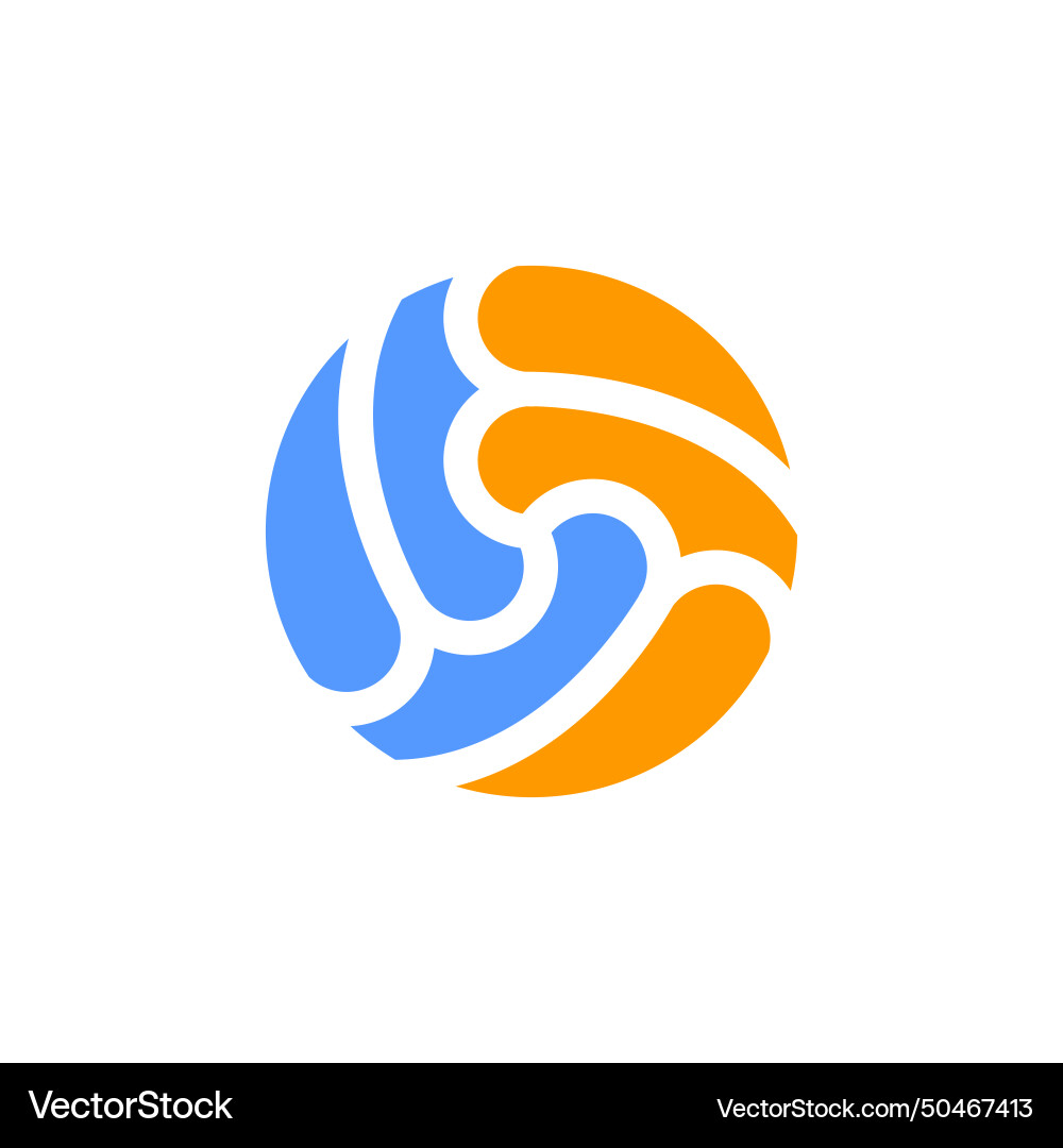 Volleyball flat design Royalty Free Vector Image