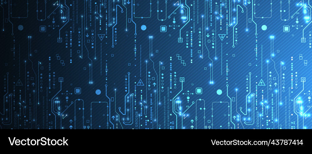 Abstract technology circuit board communication Vector Image