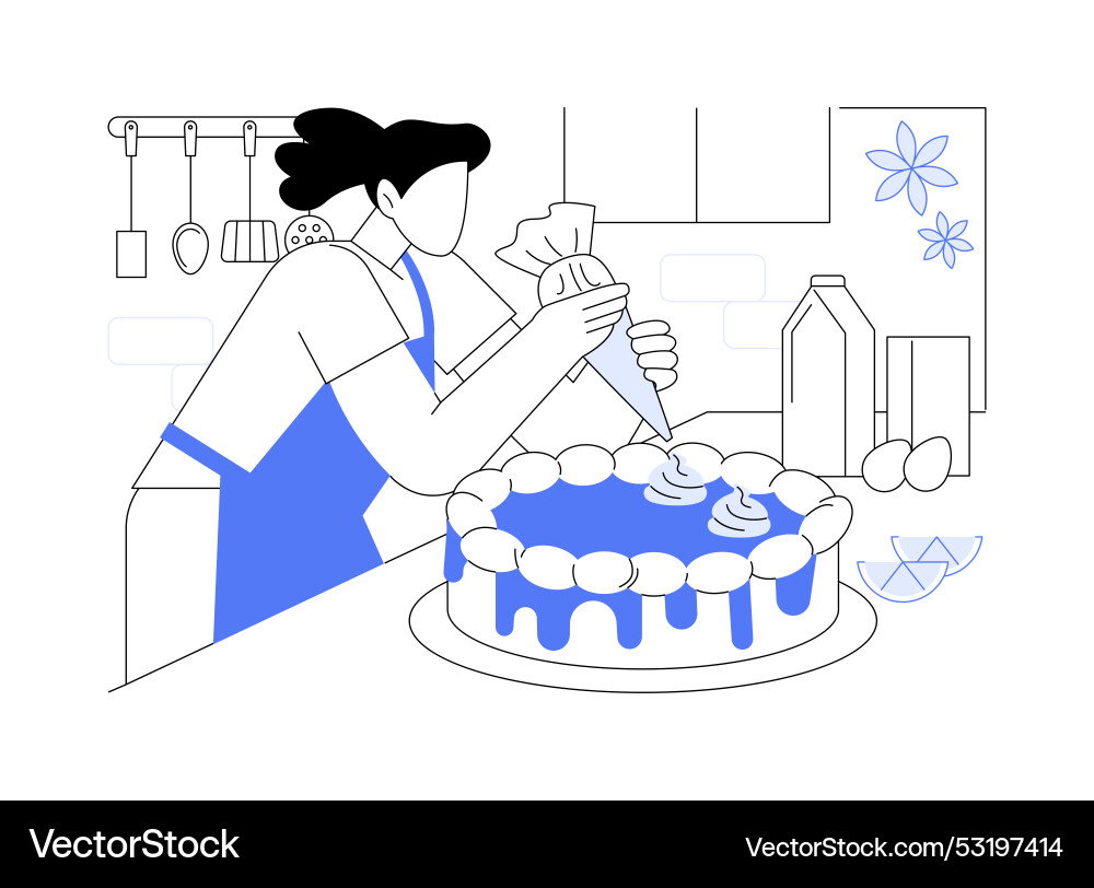 Cake decoration isolated cartoon Royalty Free Vector Image