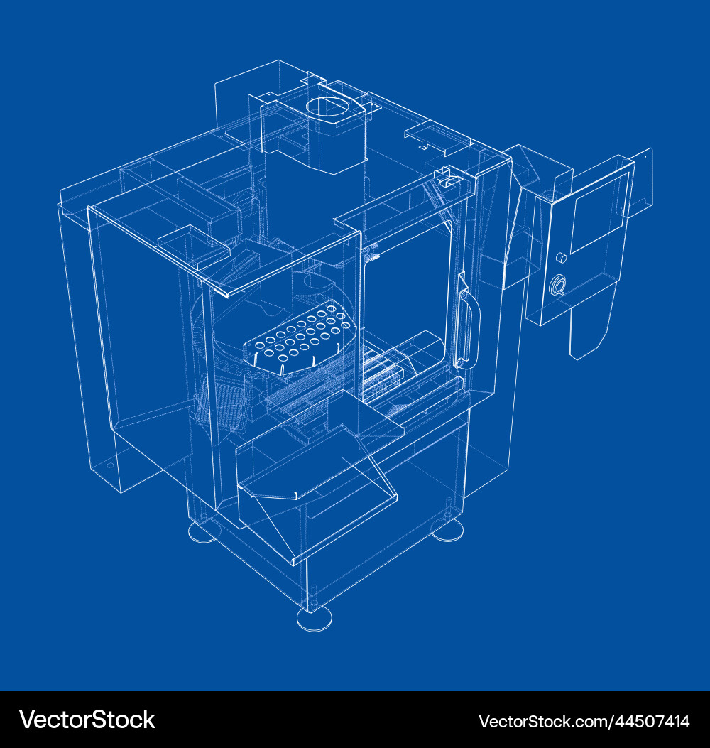 Metalworking cnc milling machine Royalty Free Vector Image