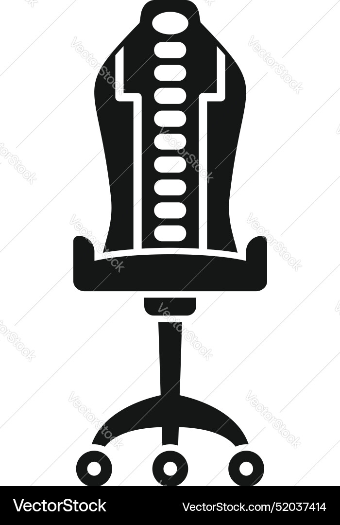 Modern gaming chair with comfortable backrest Vector Image