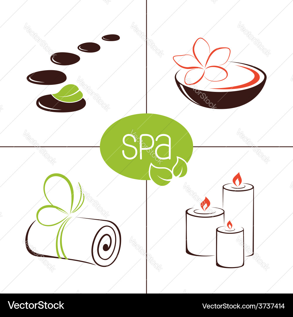 Spa icons set Royalty Free Vector Image - VectorStock