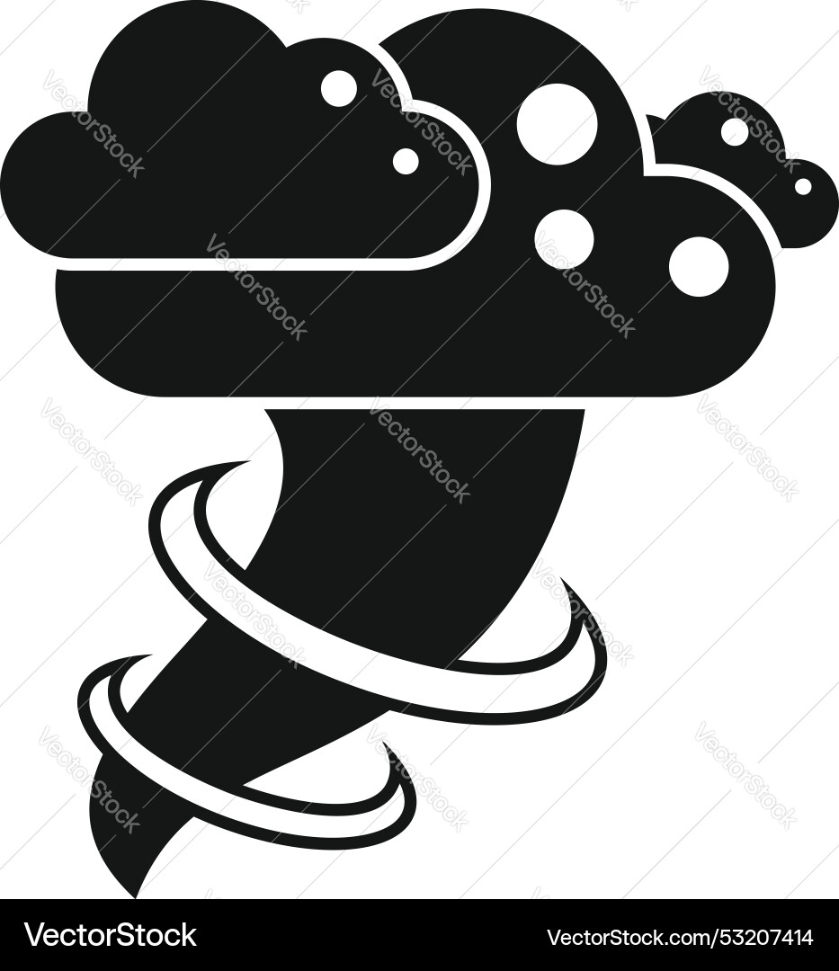Tornado forming from cumulonimbus cloud rotating Vector Image