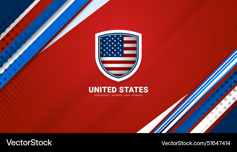 Usa color flag concept background Royalty Free Vector Image