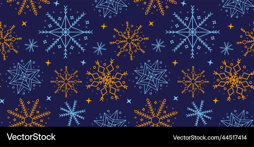Winter elements snow decoration pattern minimal Vector Image