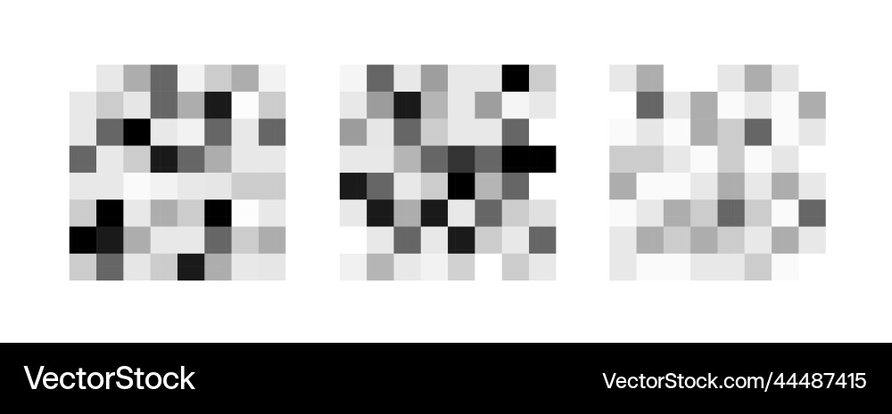 Censor pixel sign bar censorship square Royalty Free Vector