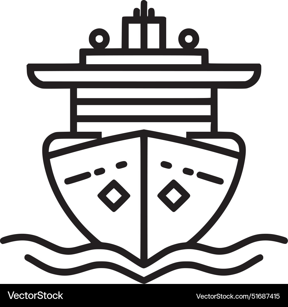 Cruise ship icons Royalty Free Vector Image - VectorStock