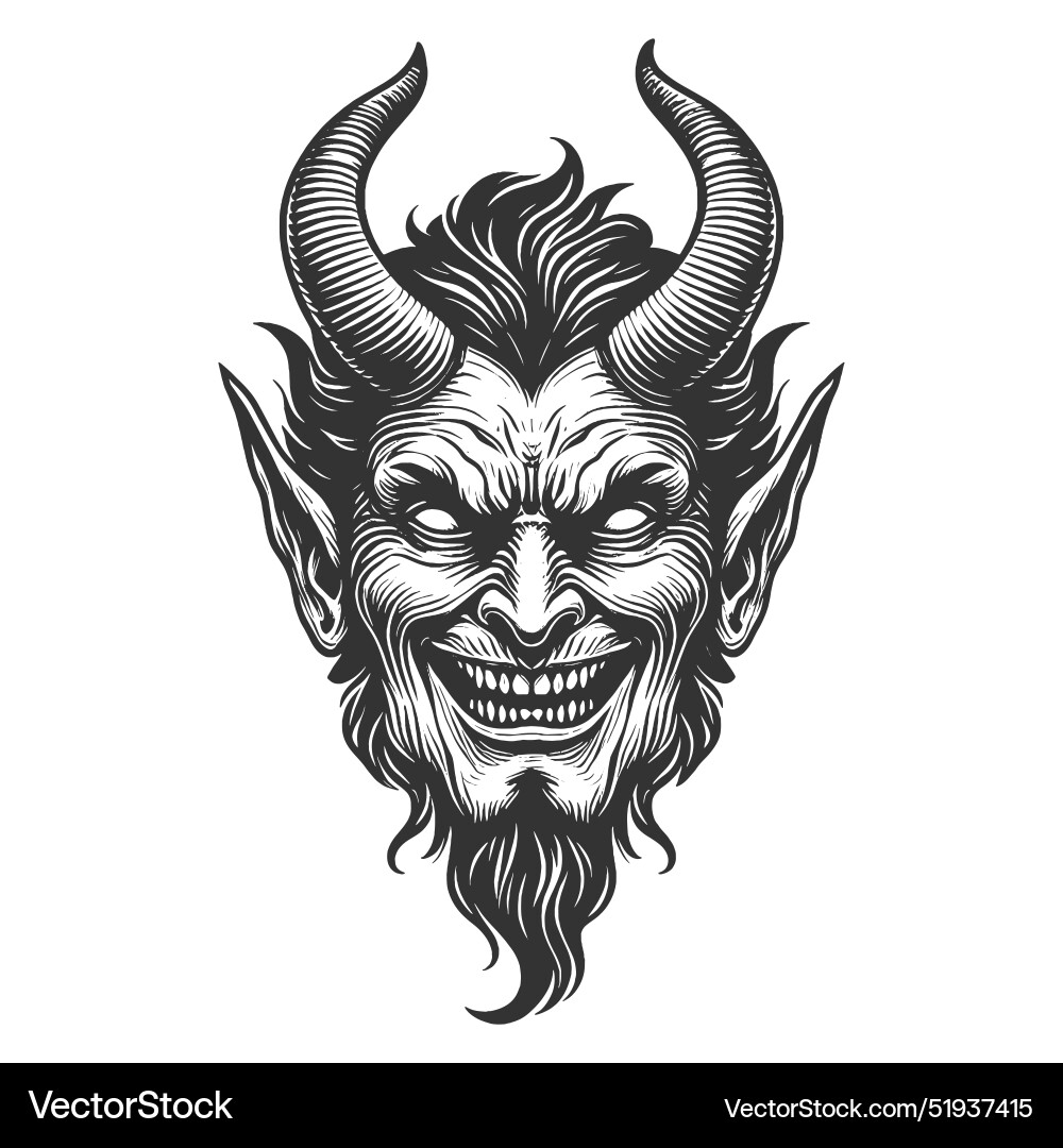 Devilish figure smiling Royalty Free Vector Image