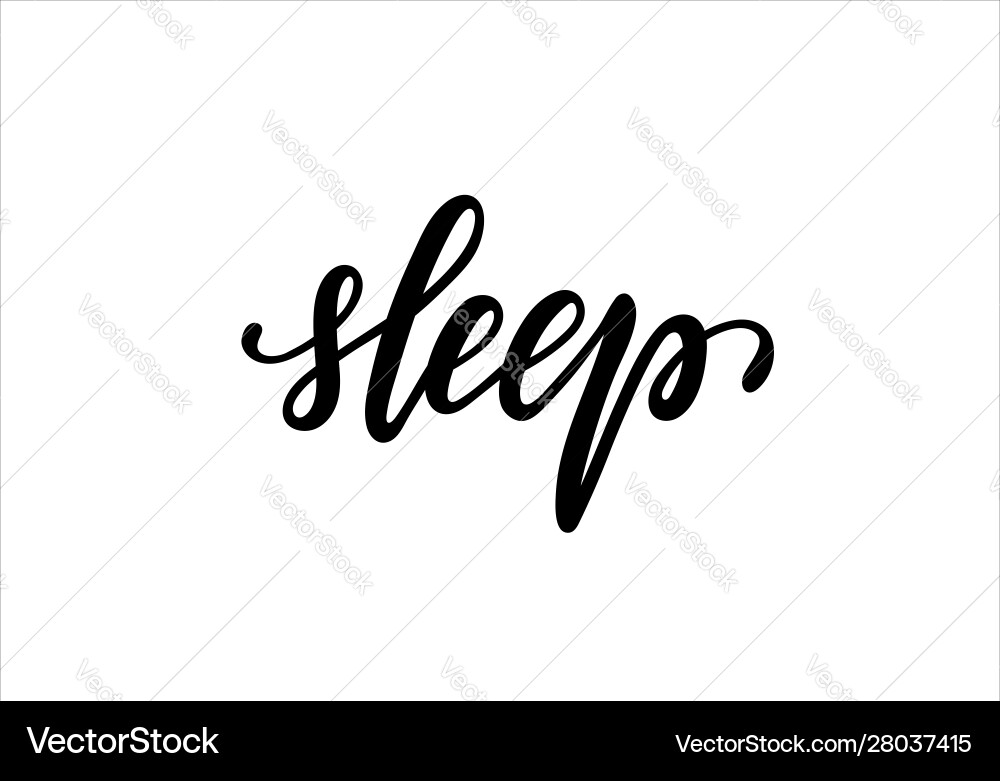 Lettering poster sleep inspirational Royalty Free Vector