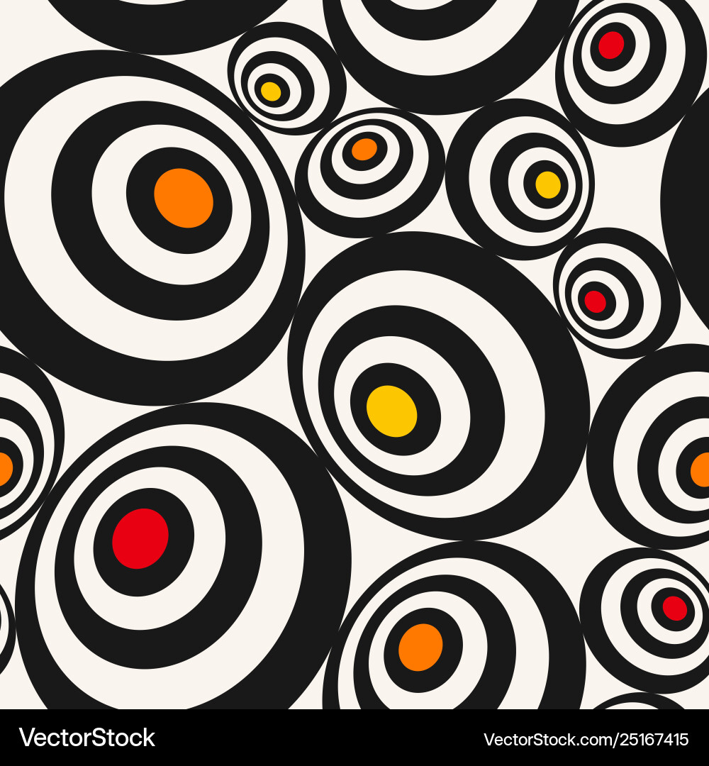 Seamless pattern in op art style Royalty Free Vector Image