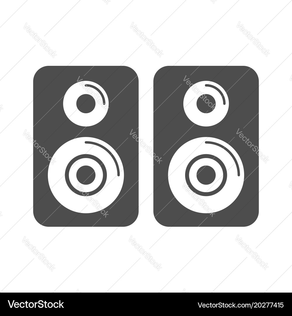 Speaker simple icon design Royalty Free Vector Image