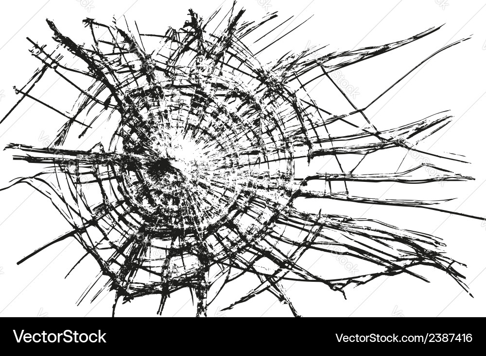 Broken glass Royalty Free Vector Image - VectorStock