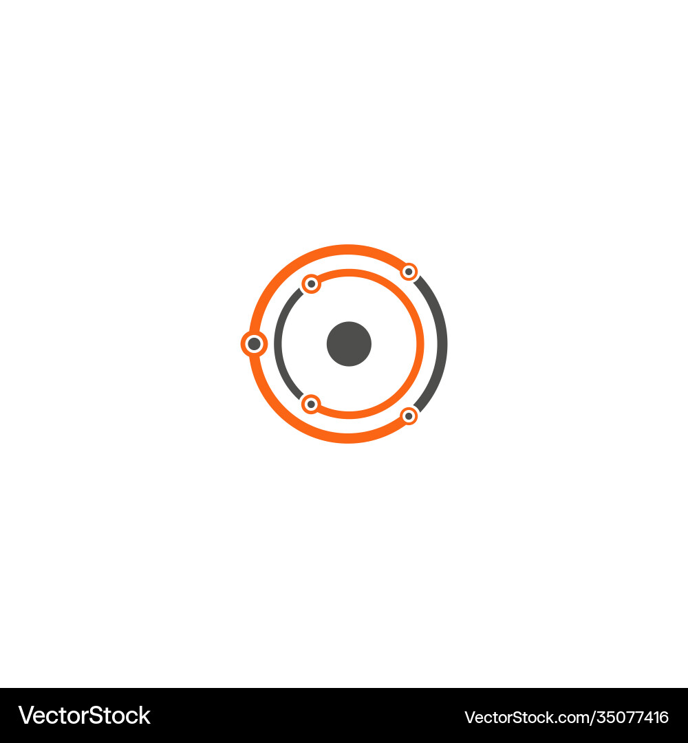 Letter o tech logo design template Royalty Free Vector Image