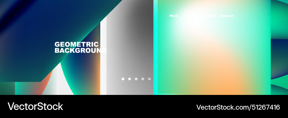 Minimal geometric web site page template design Vector Image