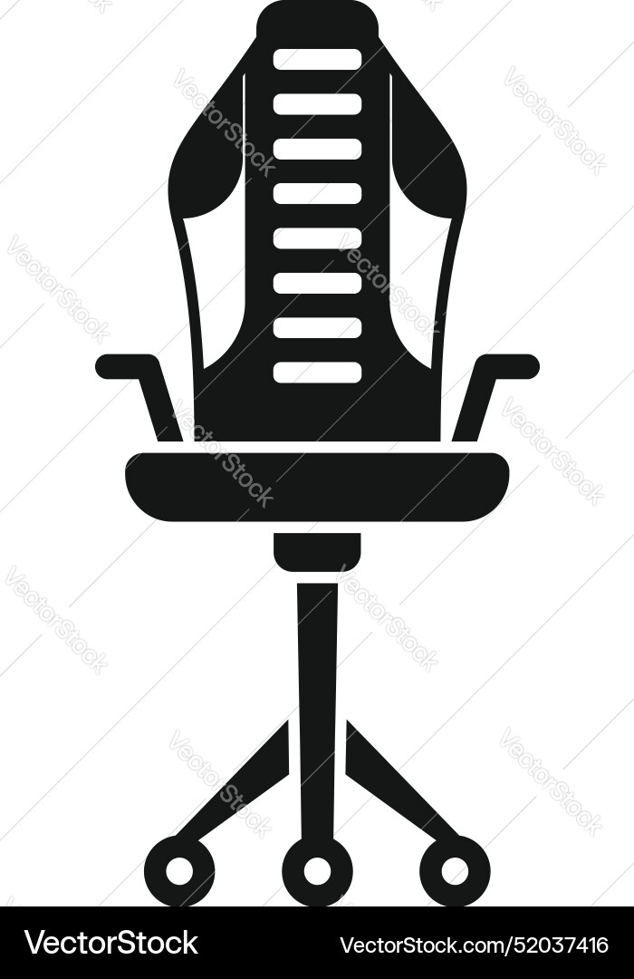 Modern gaming chair with comfortable backrest icon