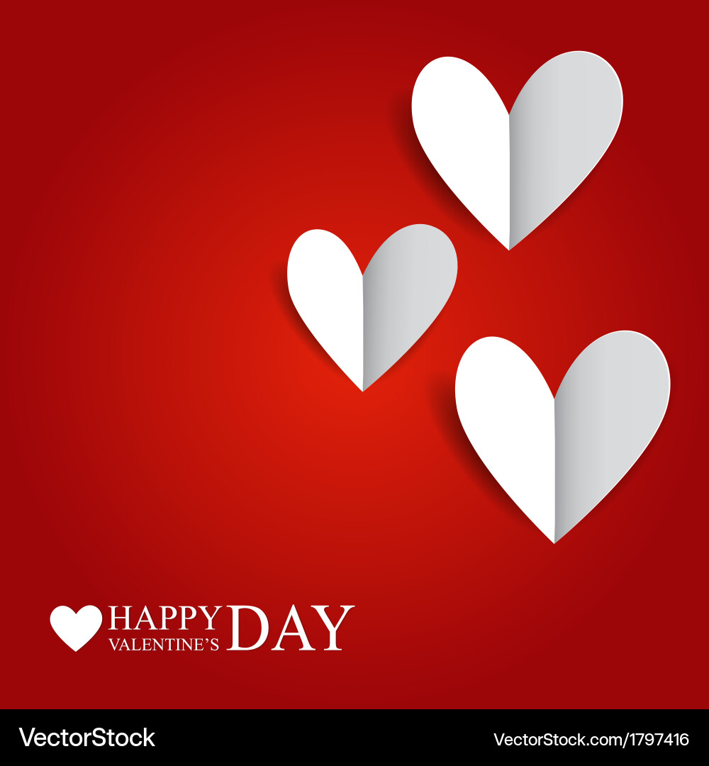 Paper hearts Royalty Free Vector Image - VectorStock