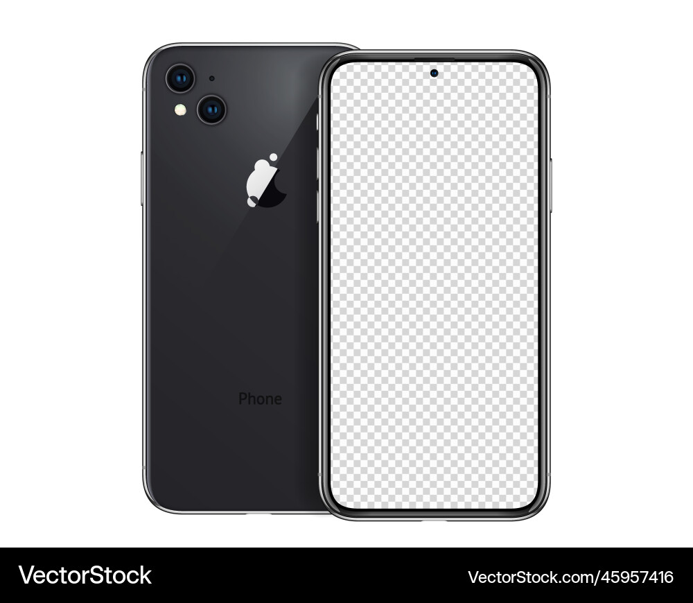 Realistic smart phone mockup cell isolated Vector Image