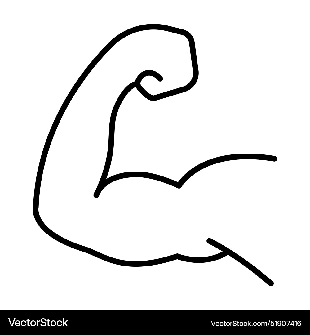 Strong icon in thin line style graphic design Vector Image