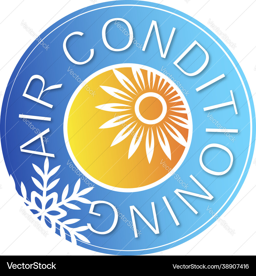 Sun heating and snowflake cooling symbol Vector Image