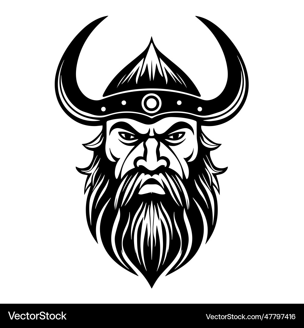 Viking In A Helmet 47797416 Free Vector Vectorstock