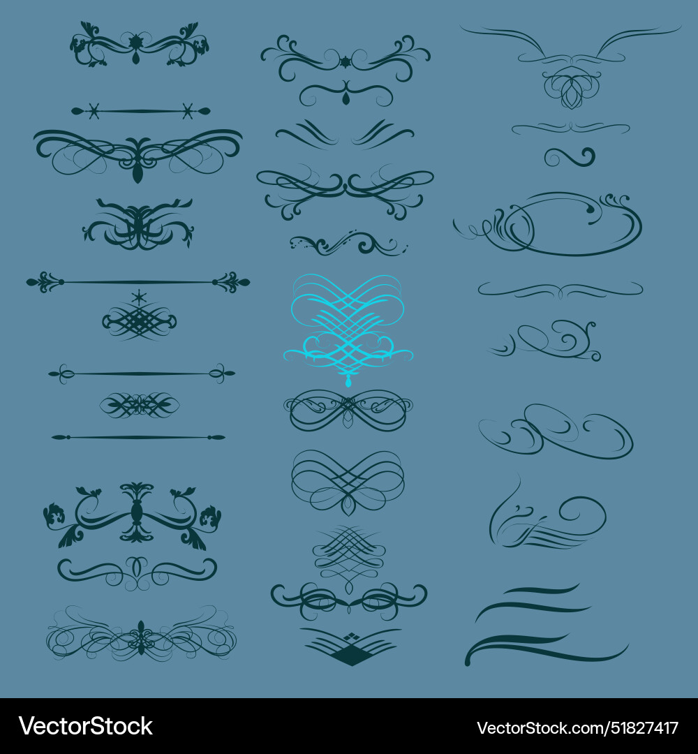 Collection of luxury frames borders and corners Vector Image