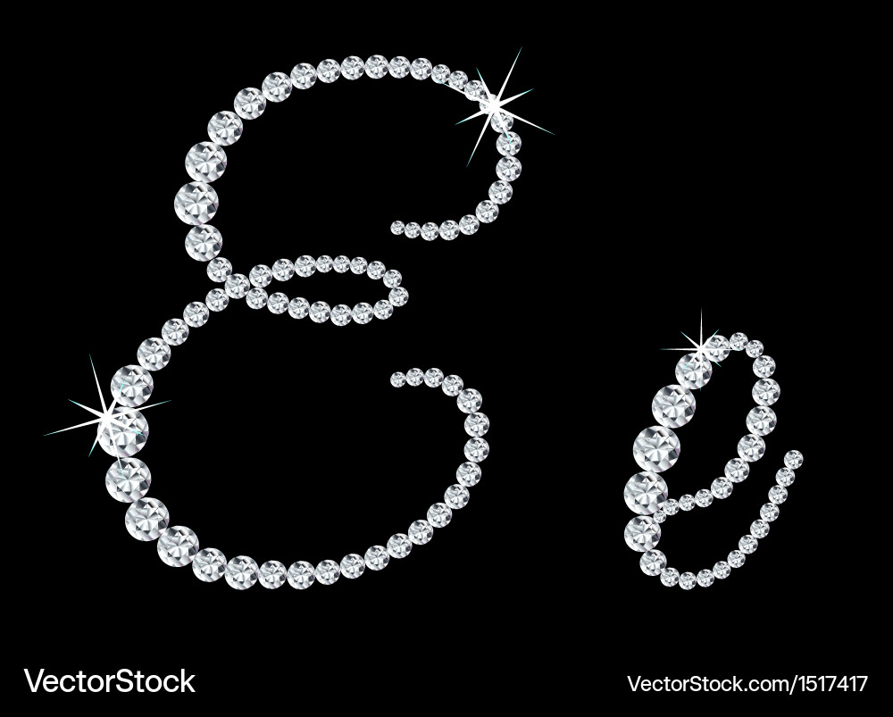 Diamond Letter E Royalty Free Vector Image - VectorStock