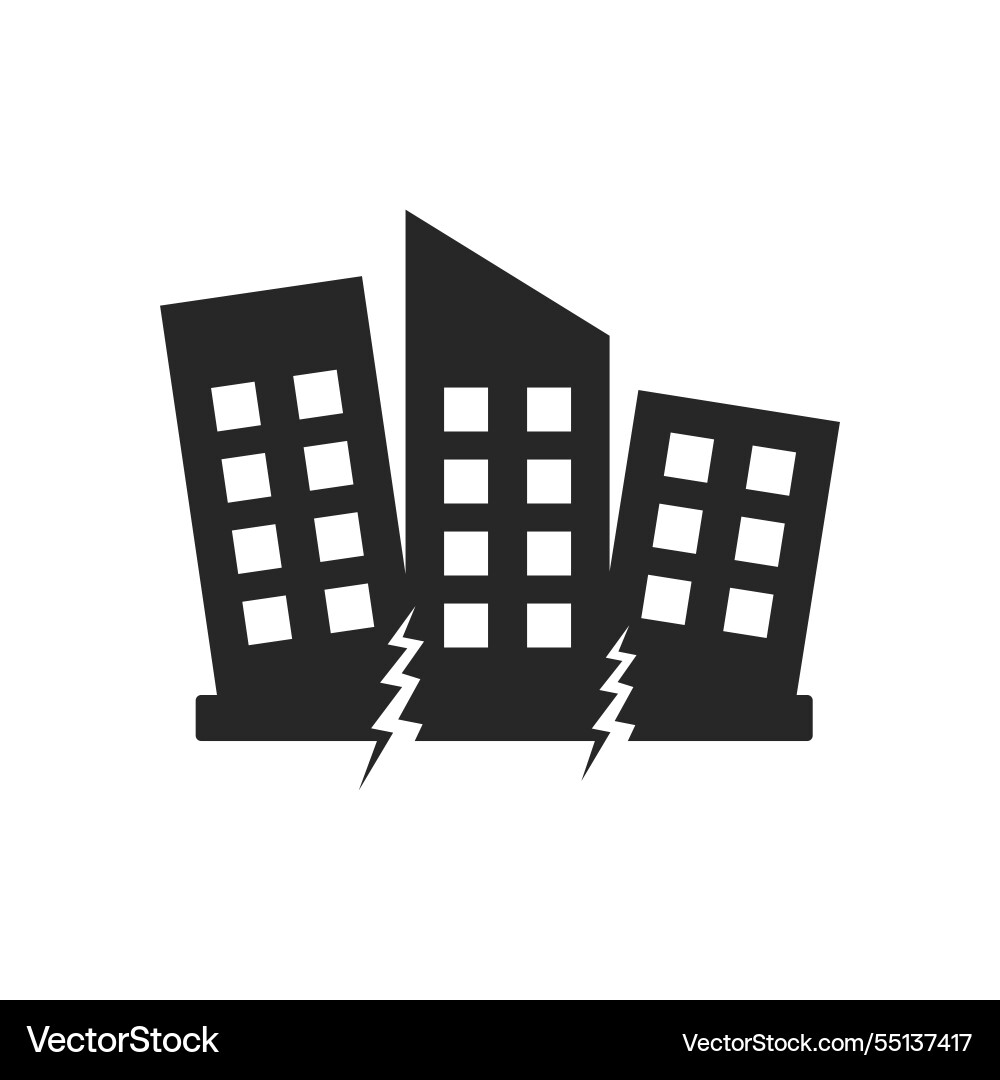 Earthquake logo icon design Royalty Free Vector Image