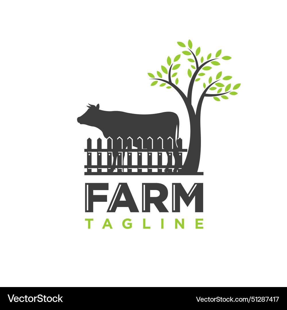 Farm house logo design Royalty Free Vector Image