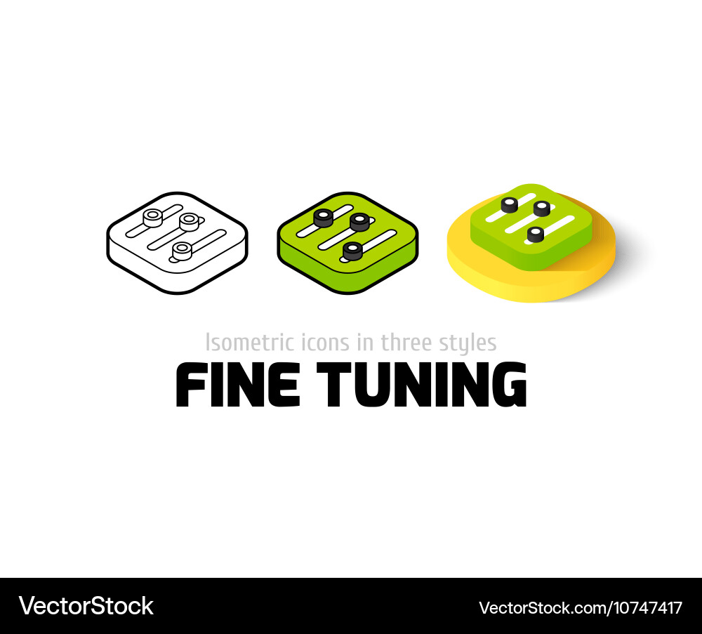 Fine tuning icon in different style Royalty Free Vector