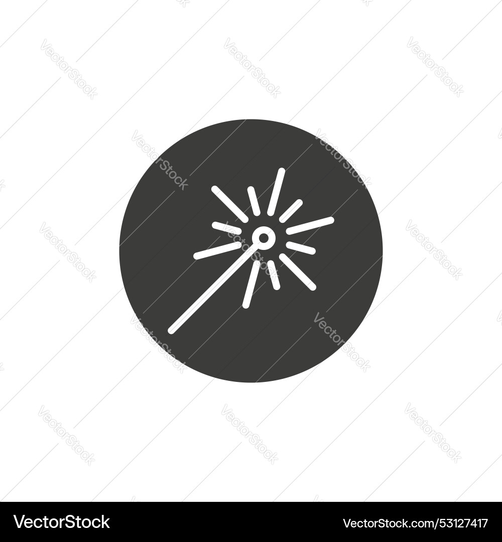 Laser beam line icon isolated on white background Vector Image