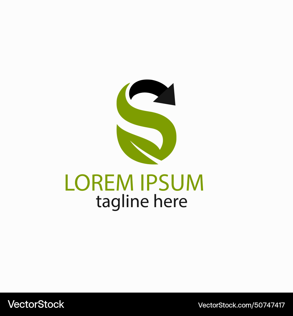 Modern s letter abstract logo design concept Vector Image