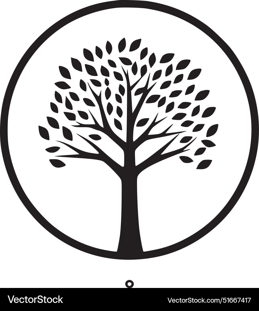 Tree - black and white isolated icon Royalty Free Vector
