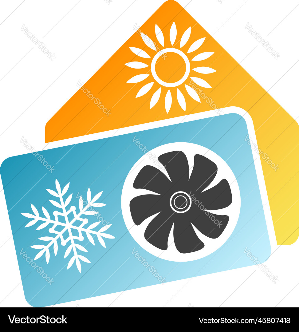 Air Conditioner Cooling Fan Royalty Free Vector Image