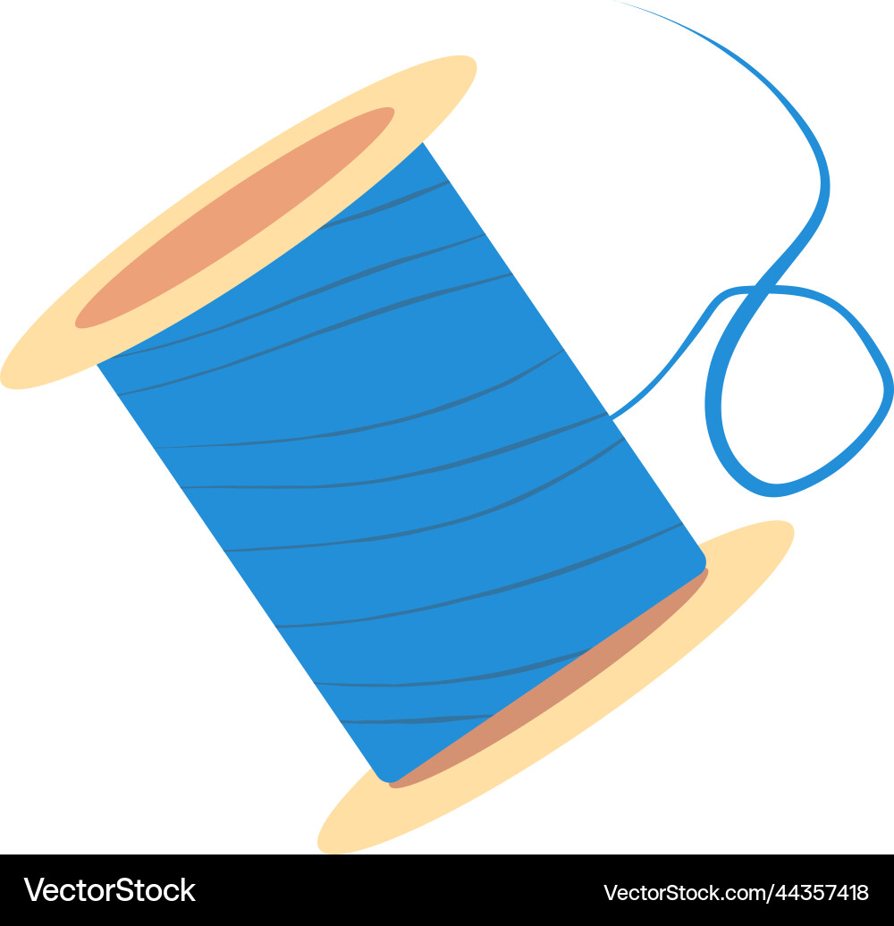 Blue thread Royalty Free Vector Image - VectorStock