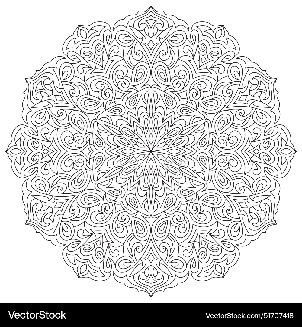Mandala symmetry design Royalty Free Vector Image