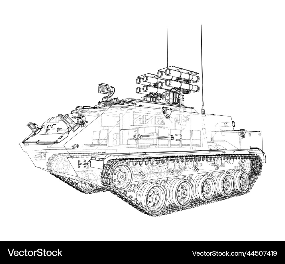 Anti-tank armored car Royalty Free Vector Image