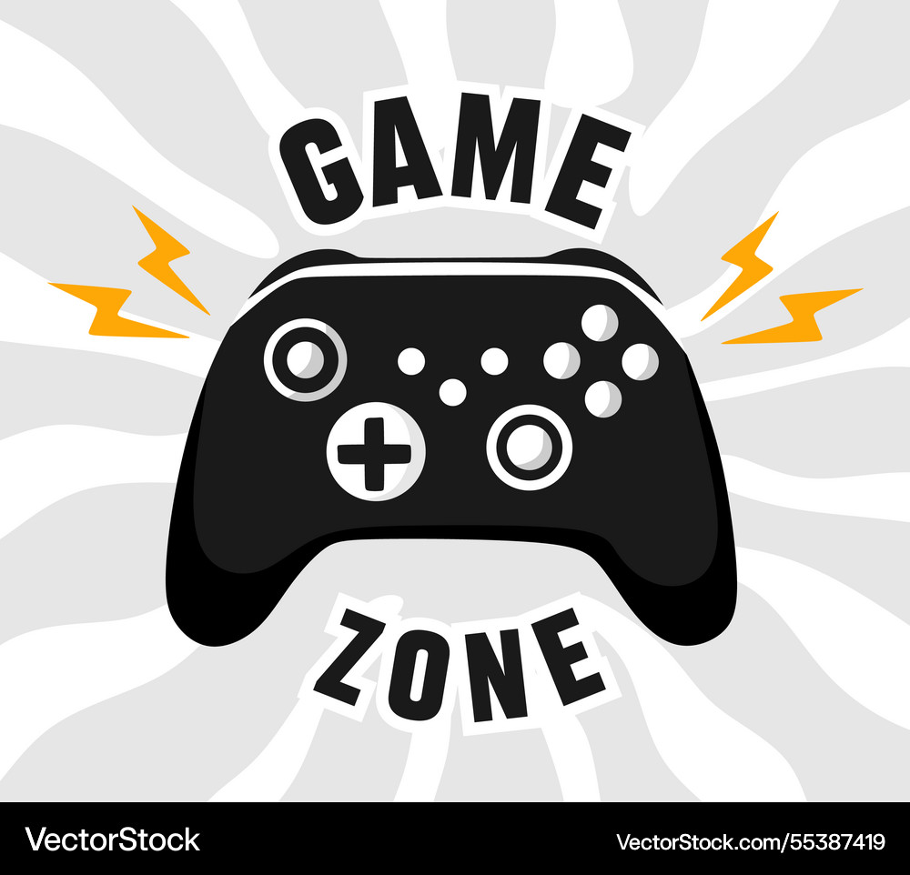 Gaming zone with modern consoles Royalty Free Vector Image