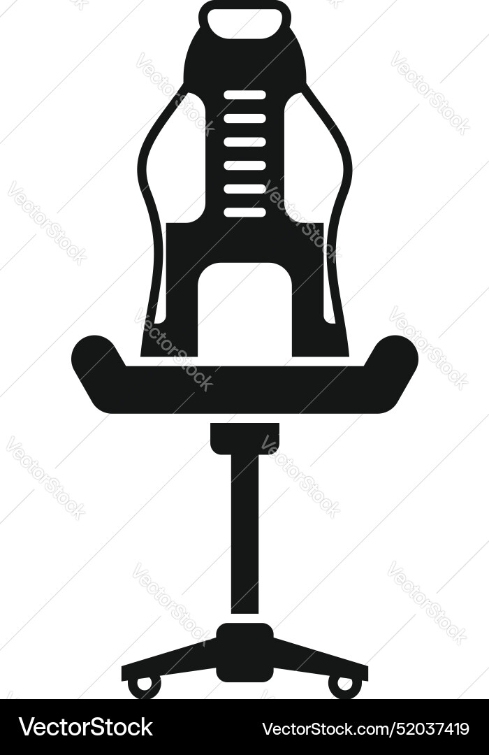 Modern gaming chair with ergonomic backrest Vector Image