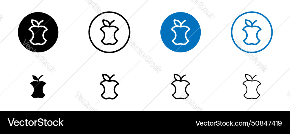 Organic waste icon set food recycle compost Vector Image