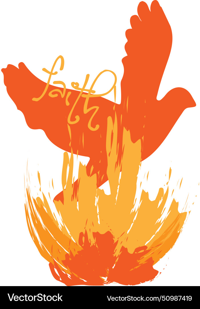 Pentecost sunday holy spirit fire Royalty Free Vector Image