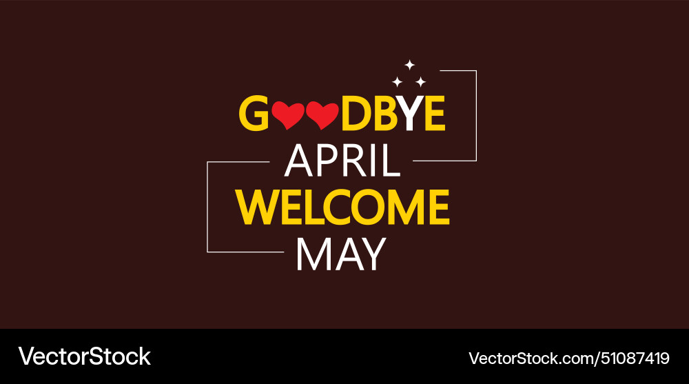Saying goodbye to april with a fresh may design Vector Image