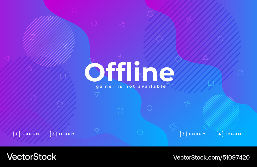 Abstract offline gaming web screen banner design Vector Image