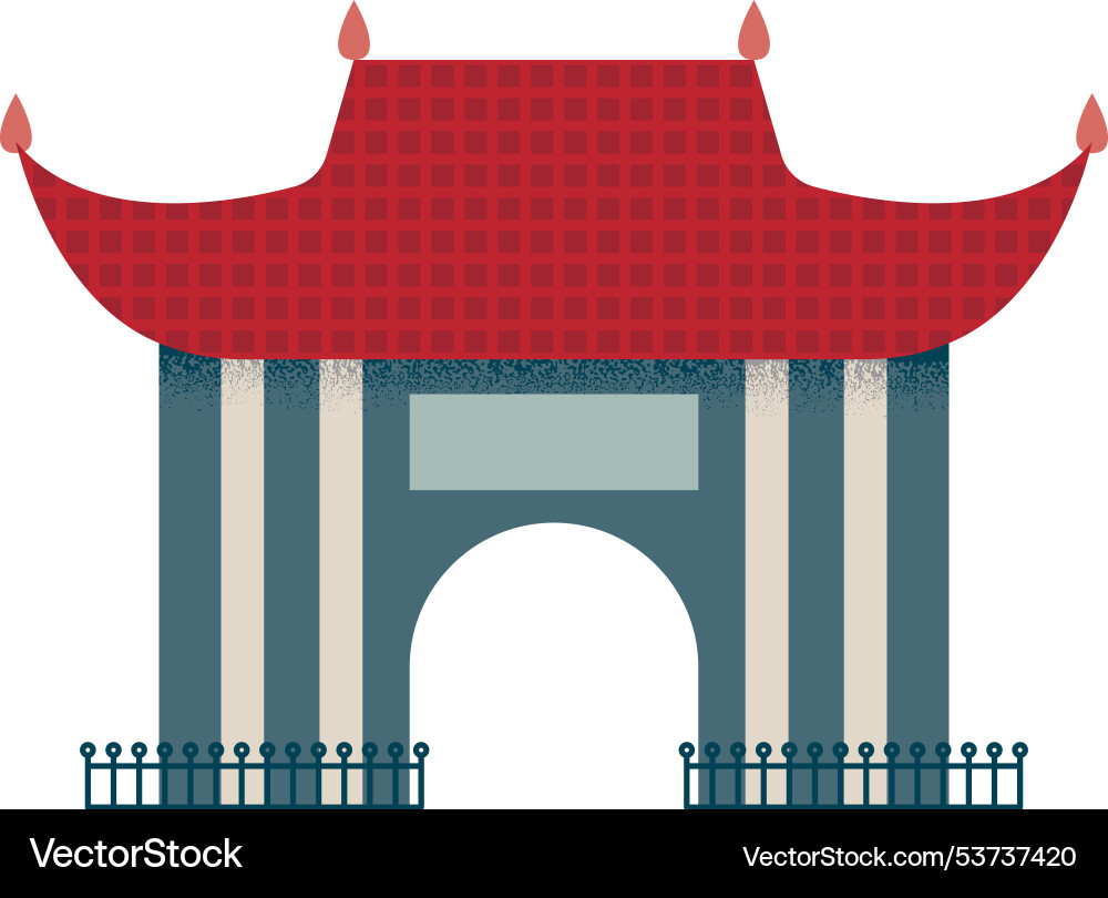 Asian pagoda building temple traditional Vector Image