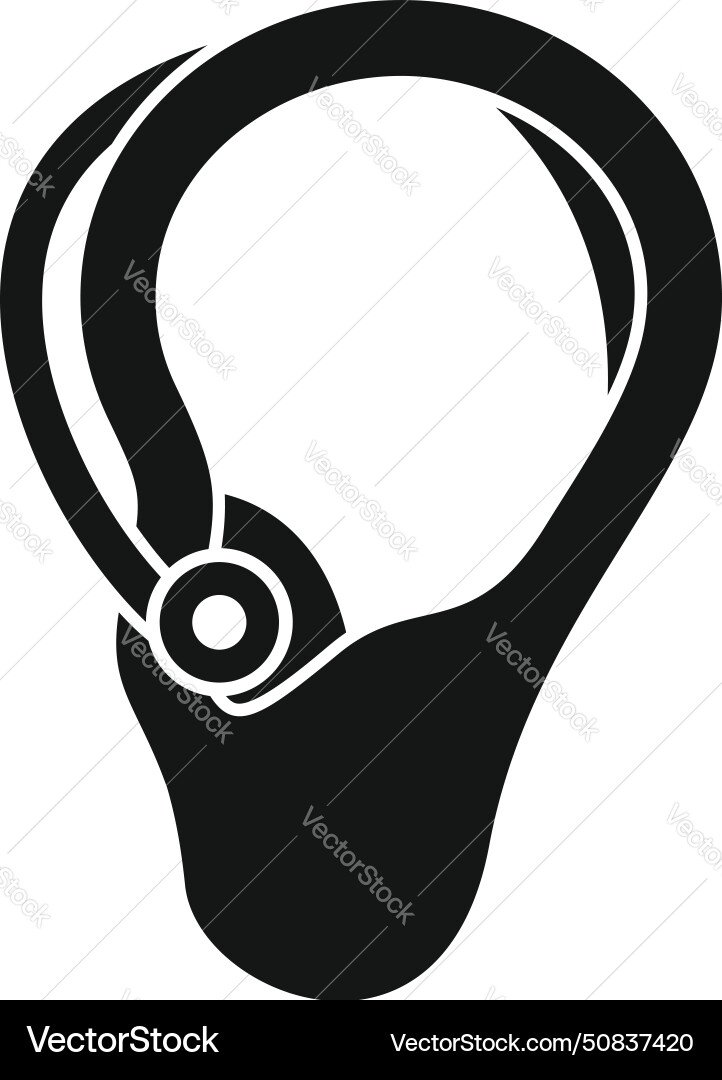 Digital hearing device icon simple social Vector Image