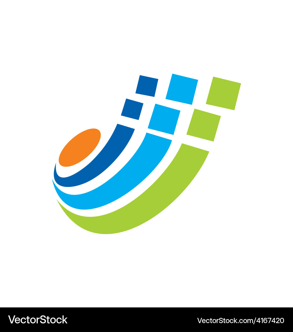 Digital technology logo Royalty Free Vector Image