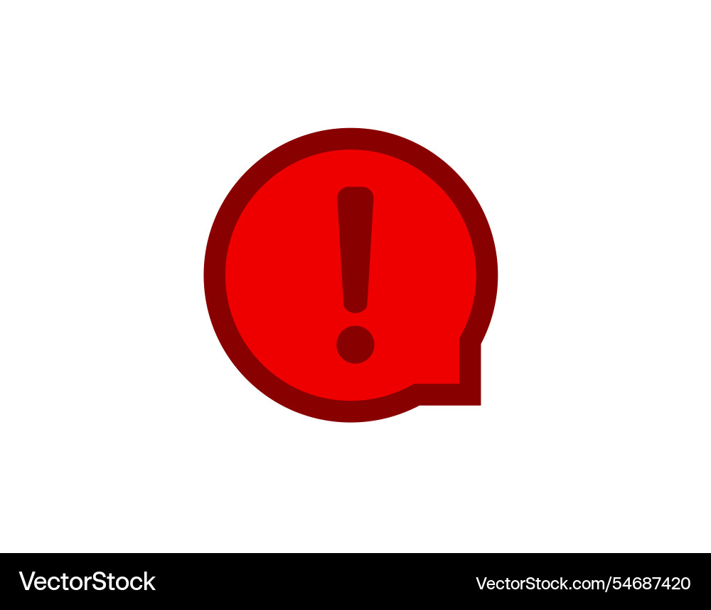 Red warning sign with exclamation mark Royalty Free Vector