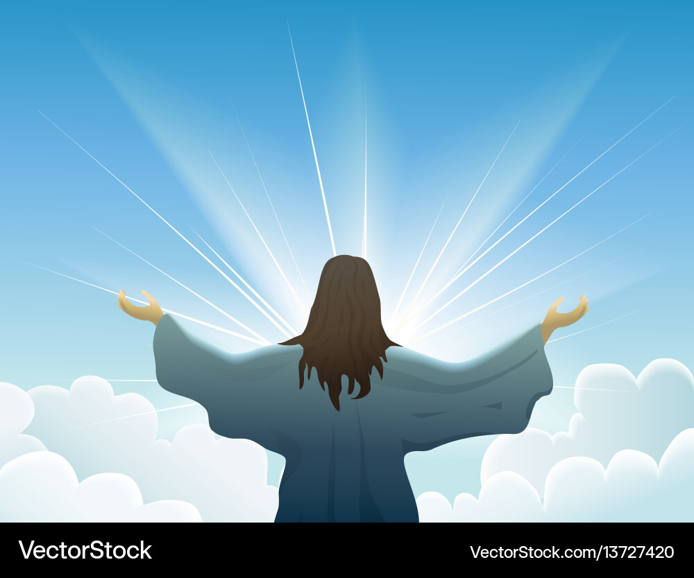 Resurrected jesus christ Royalty Free Vector Image