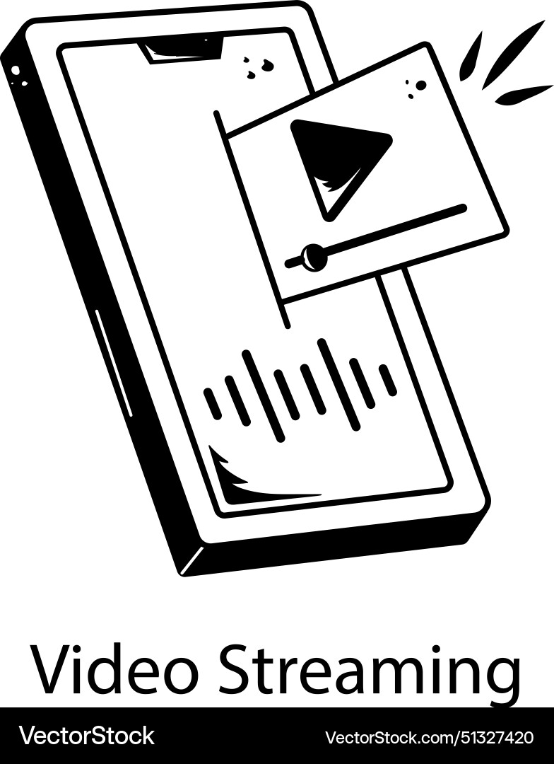 Video streaming Royalty Free Vector Image - VectorStock