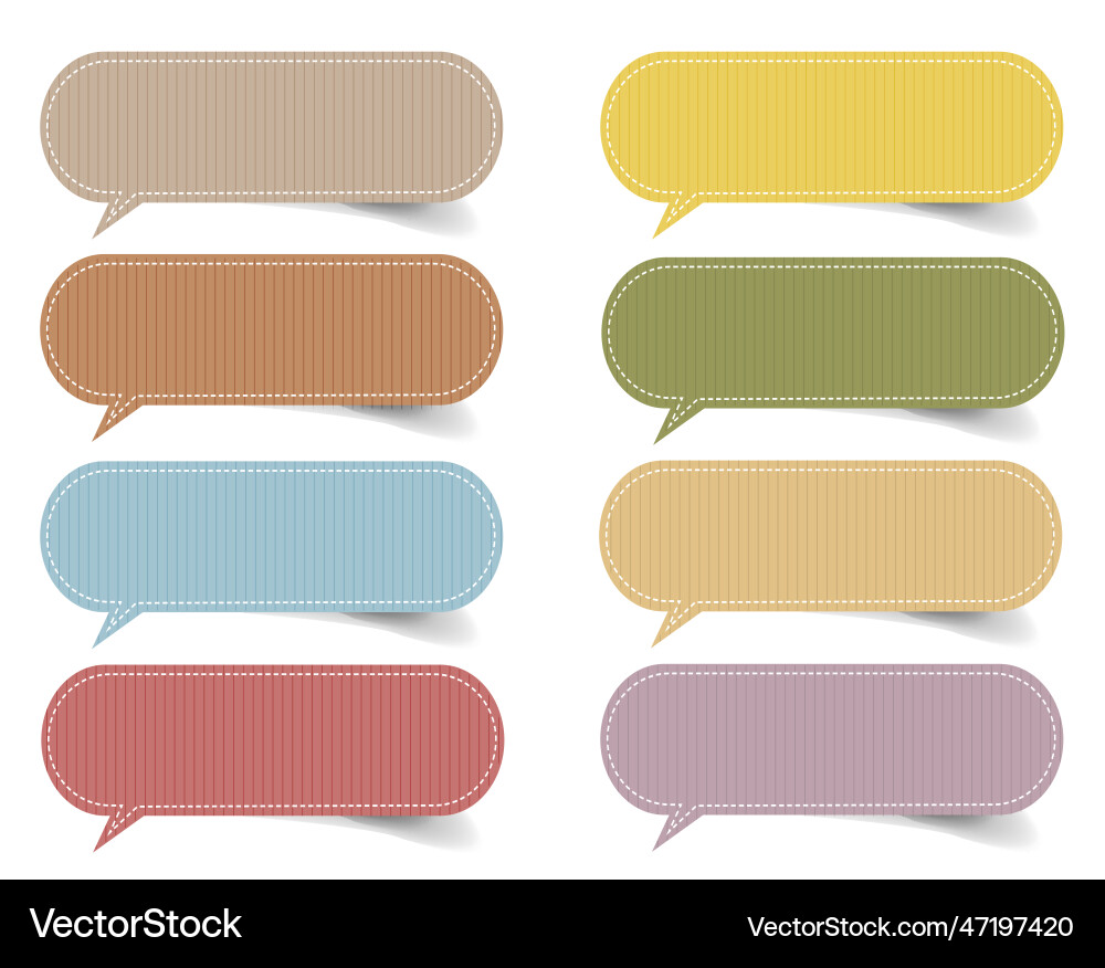 Vintage speech labels isolated white background Vector Image